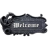 Amazon.com: Medieval Gothic Guardian Dragon Welcome Plaque Door ...
