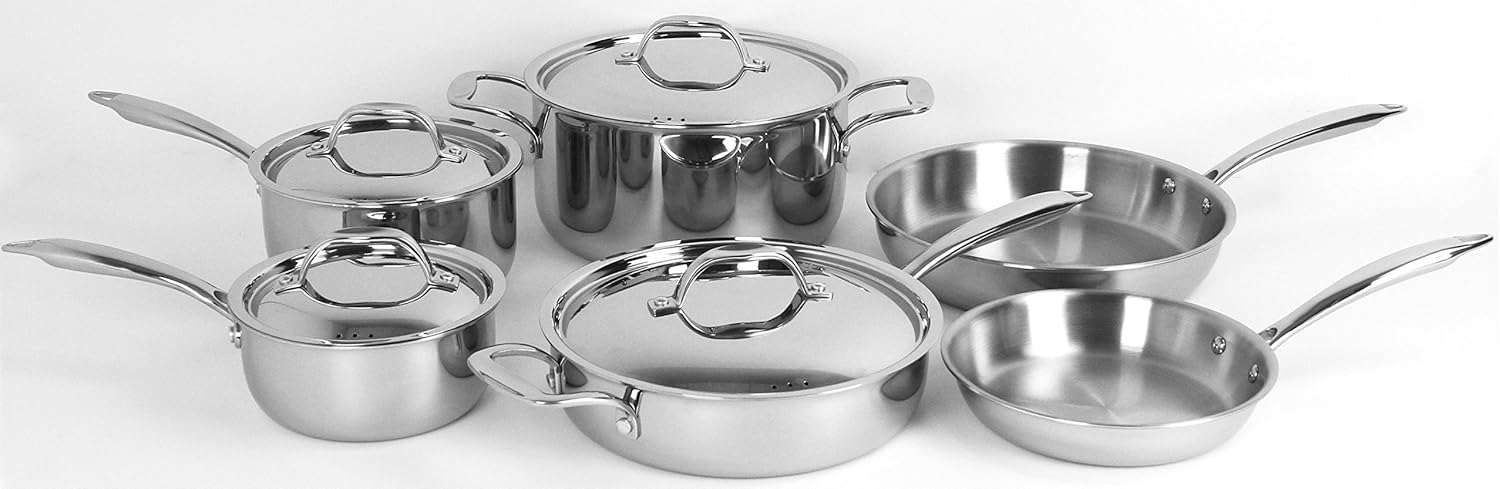 Oneida 10pc Premium Tri-Ply Stainless Steel Cookware Set by Oneida ...