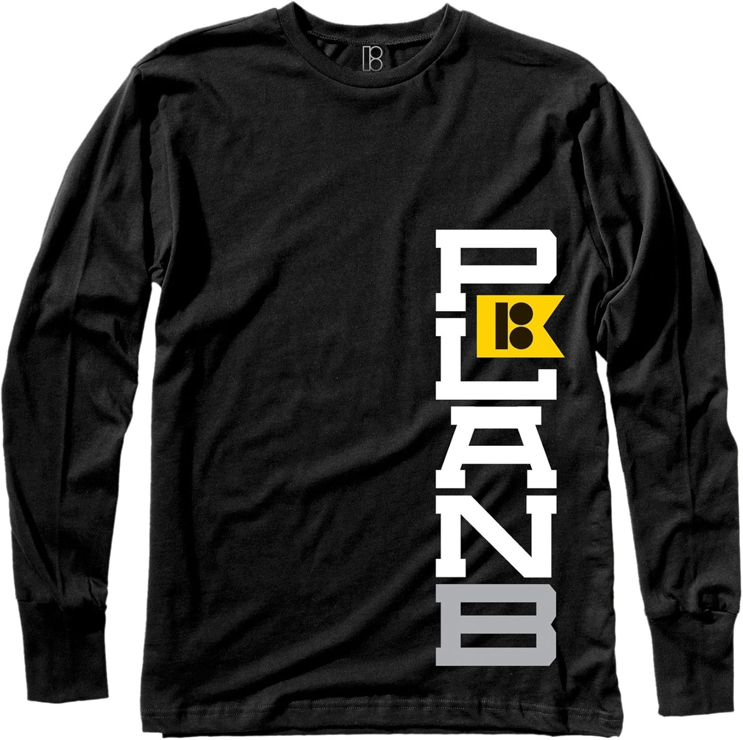 Plan B Men's Stacked long sleeve T-Shirt, Black, Small | Amazon.com