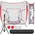 Amazon.com: Baseball Net Softball Net for Hitting and Pitching, 7'x7 ...