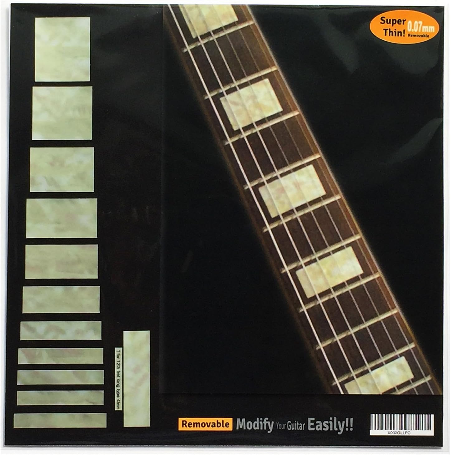 Inlay Sticker Fret Markers for Guitars & Bass – LP/SG Blocks – Aged ...