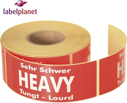 500 “HEAVY” Packaging Labels (1 Roll), Label Planet® Large Printed Self ...