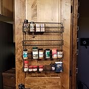 Amazon.com: 1790 Rustic Chicken Wire Spice Rack - Hanging Spice Rack ...