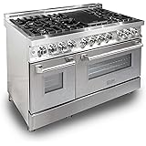 Amazon.com: ZLINE 48" 6.0 cu. ft. Dual Fuel Range with Gas Stove and ...