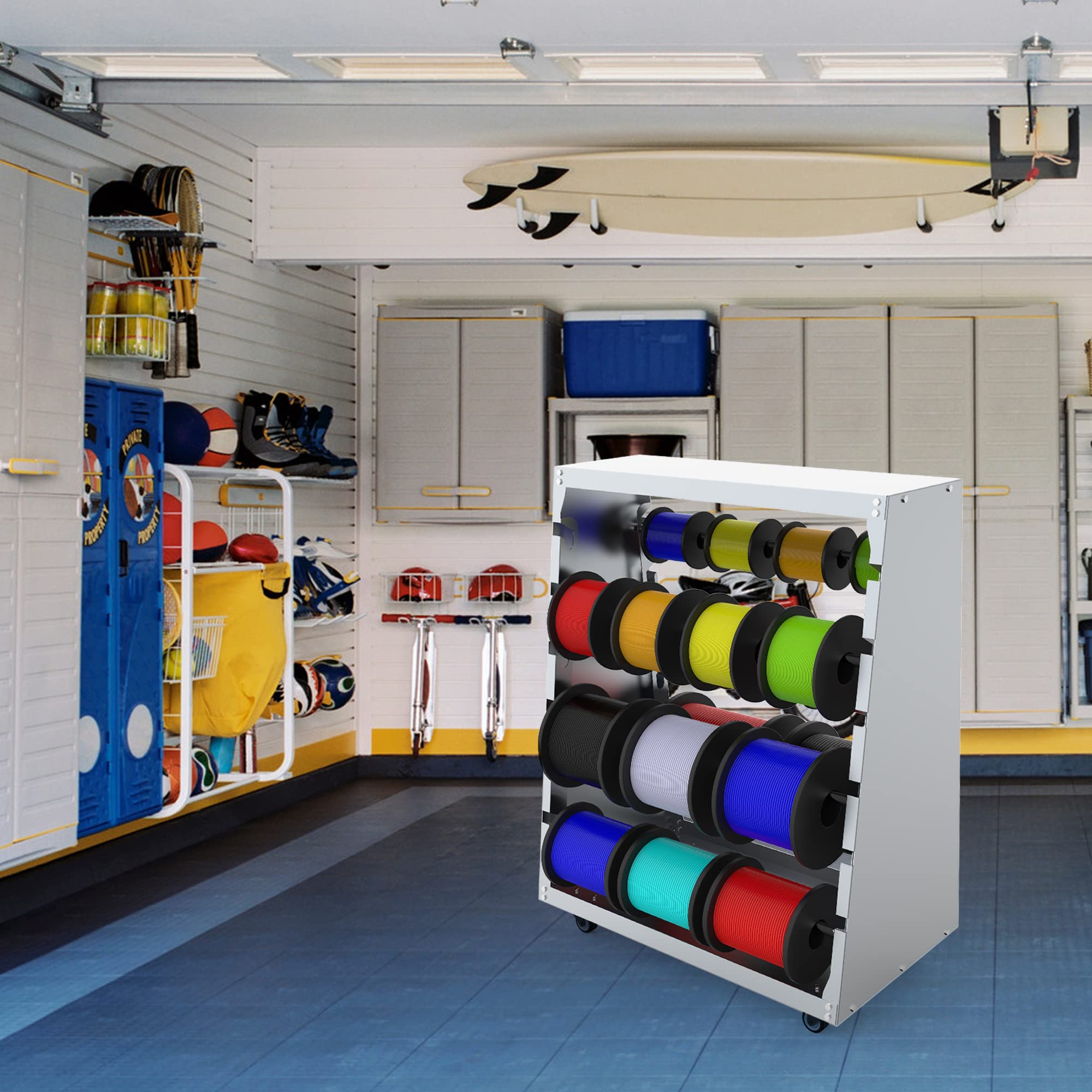 Mua Baoz Wire Spool Rack Wire Cable Dispenser with 6 Rods Multiple Axle ...