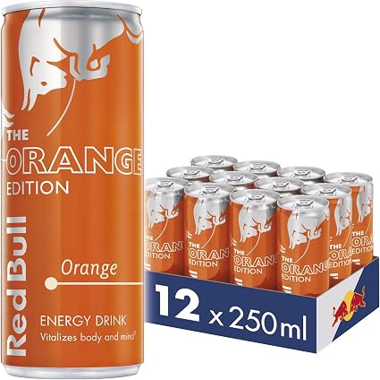Red Bull Energy Drink Orange 12 Pack of 250 ml, Orange Edition: Amazon ...