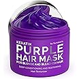 Amazon.com: SUNATORIA NEW Keratin Purple Hair Mask- Blonde Hair Purple ...