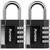 Amazon.com: Puroma 2 Pack Combination Lock 4 Digit Outdoor Waterproof ...