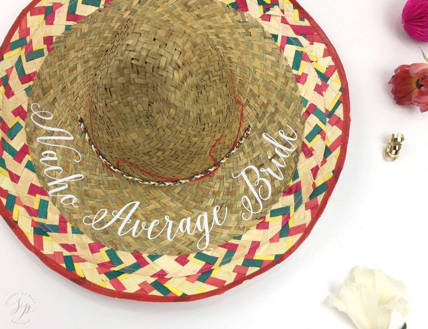 Amazon.com: Bachelorette Party Sombrero Hat, Nacho Average Bride: Handmade