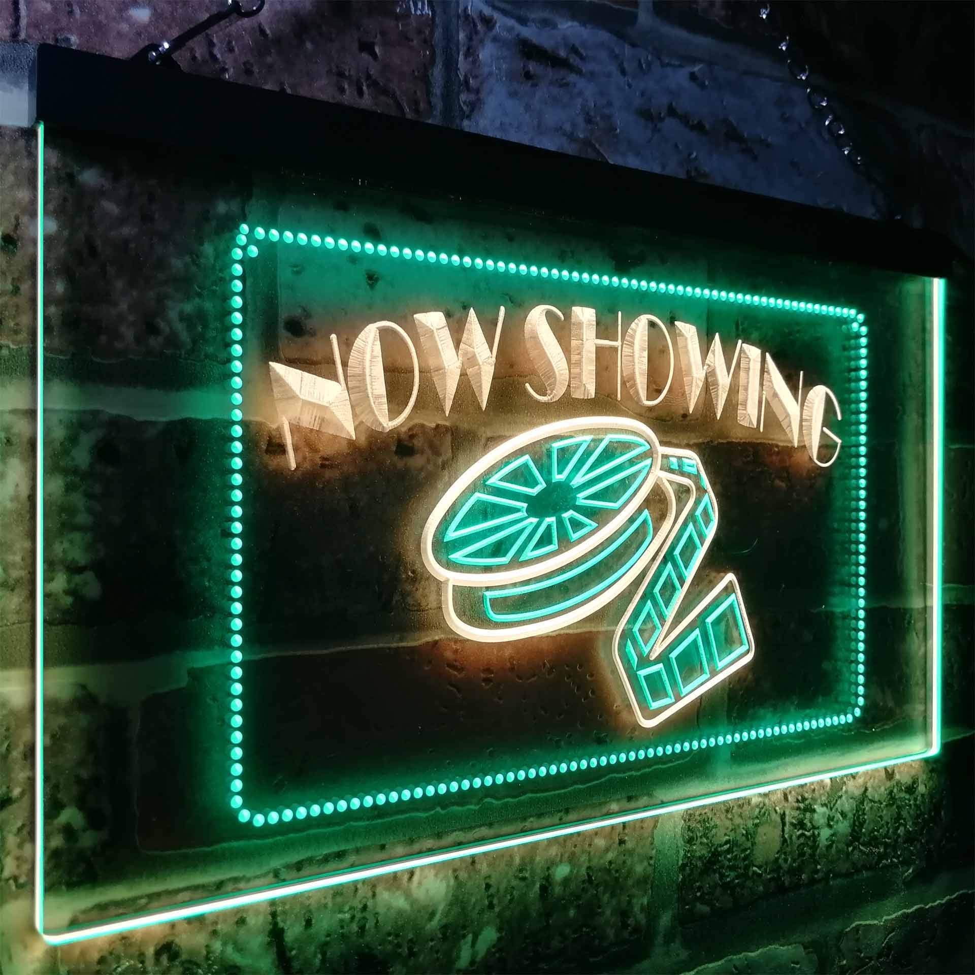 ADVPRO Now Showing Film Movie Home Theater Dual Color LED Neon Sign ...