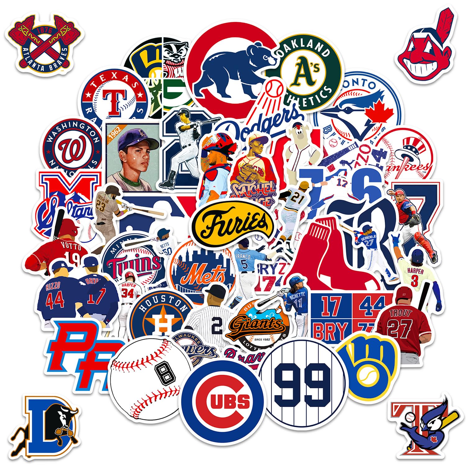 Mua 100 Pcs Cool Baseball and Softball Stickers Mix and Match, Vinyl ...