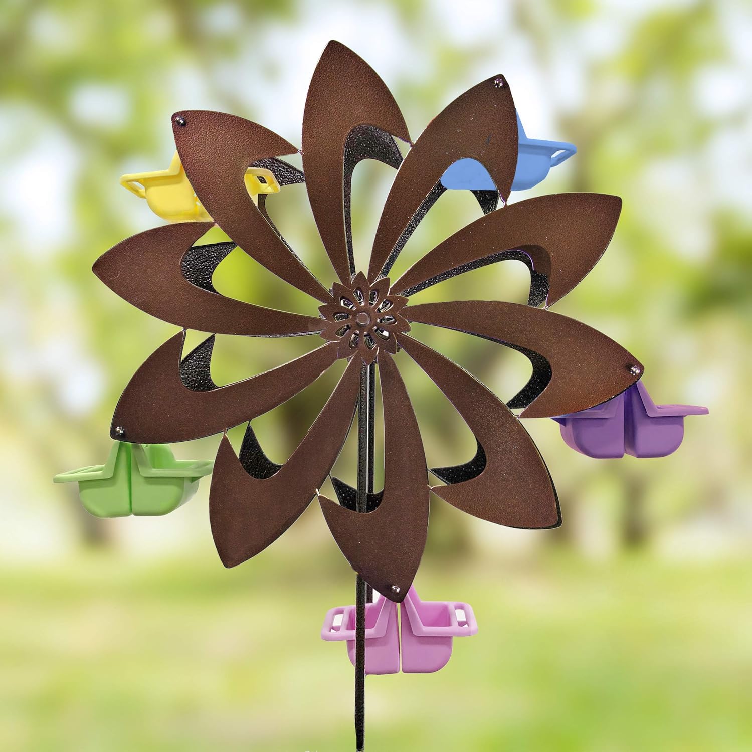 Amazon.com : Exhart Spinning Ferris Wheel Bird Feeder Moves w/Weight of ...