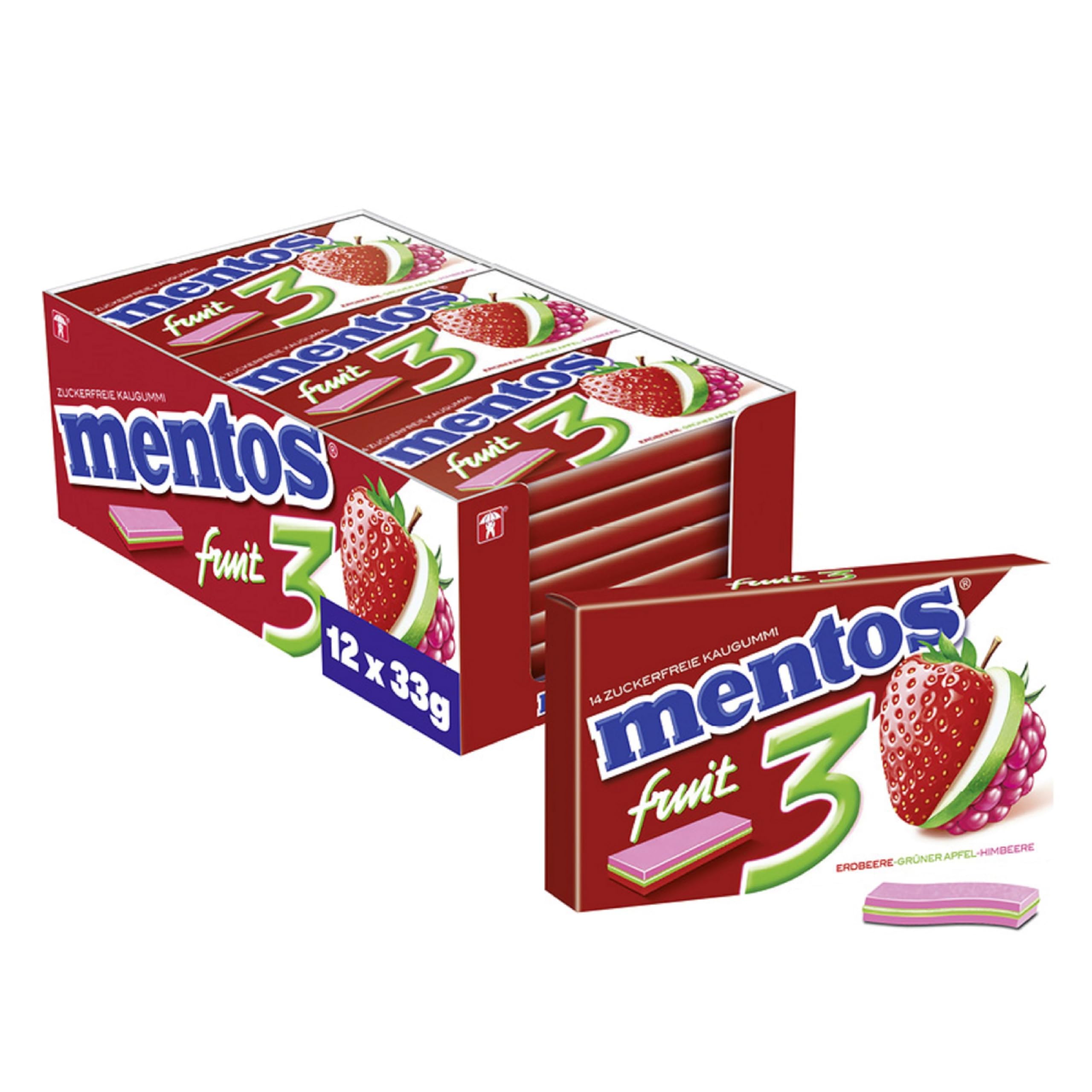 Mua Mentos Chewing Gum Fruity Fresh Strawberry Green Apple Raspberry ...
