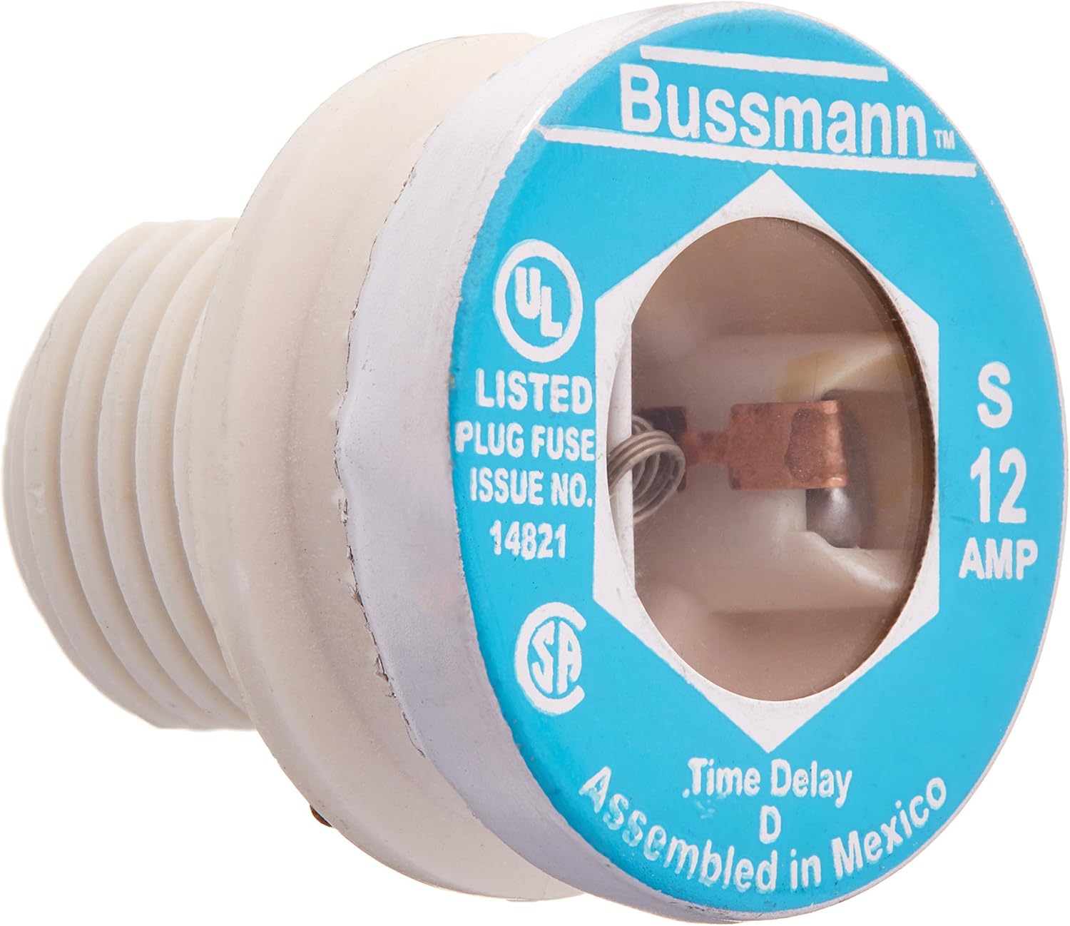 Bussmann BP/S-12 12 Amp Type S Time-Delay Dual-Element Plug Fuse ...