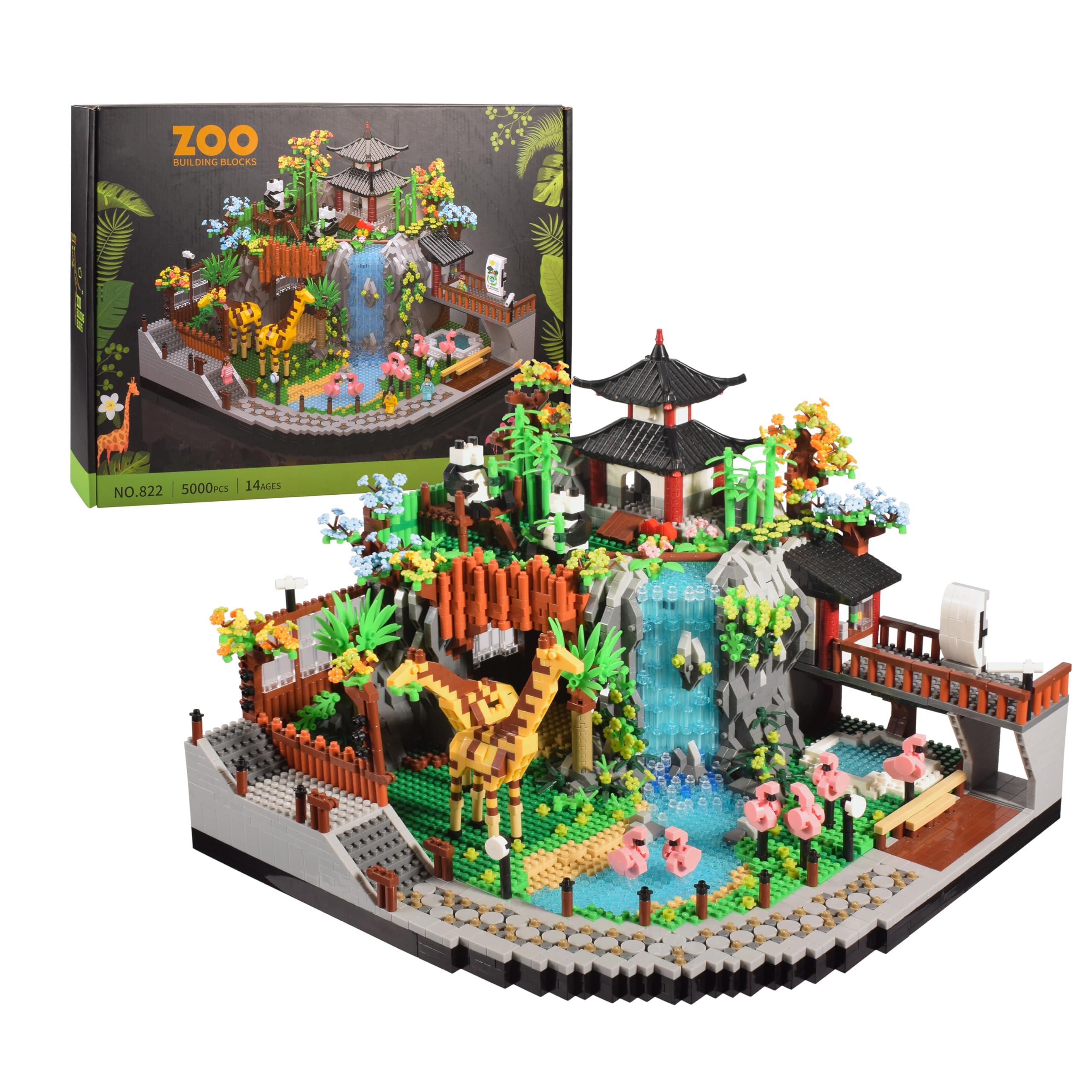 TEXXXIAN Zoo Micro Mini Bricks Desert Building Blocks,Creative Ideals ...