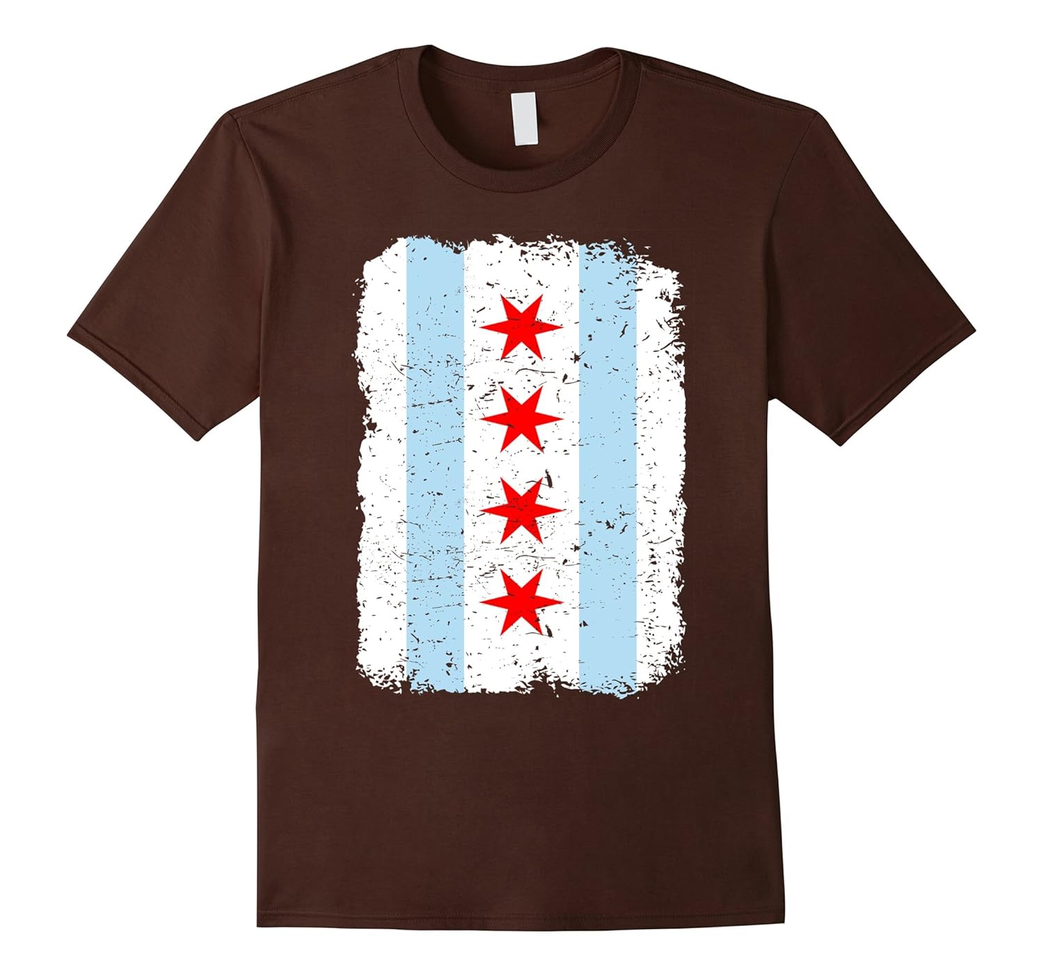 Chicago Flag Vintage Distressed T-Shirt