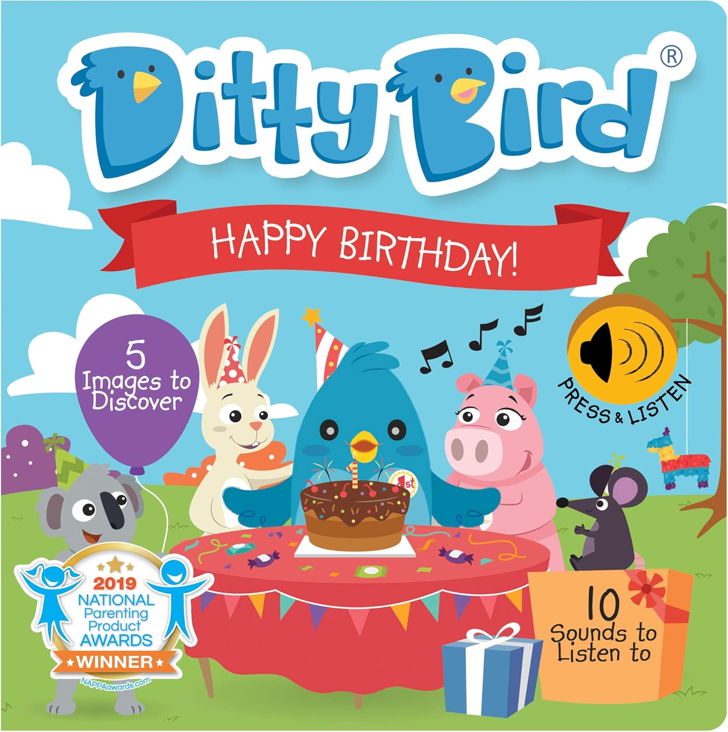 Interactive First Birthday Book For 1 Year Old And Toddler Toys For 1