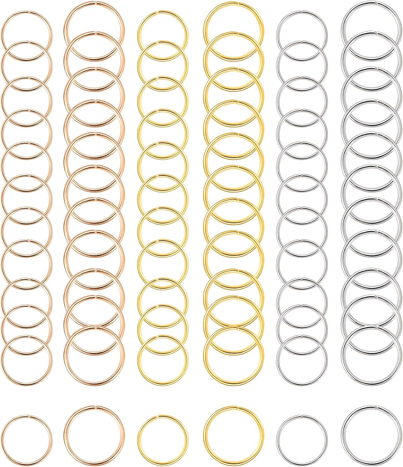 180 Pieces Hair Rings Braid Rings Hair Hoops Hair Loop Clips, 3 Colors ...