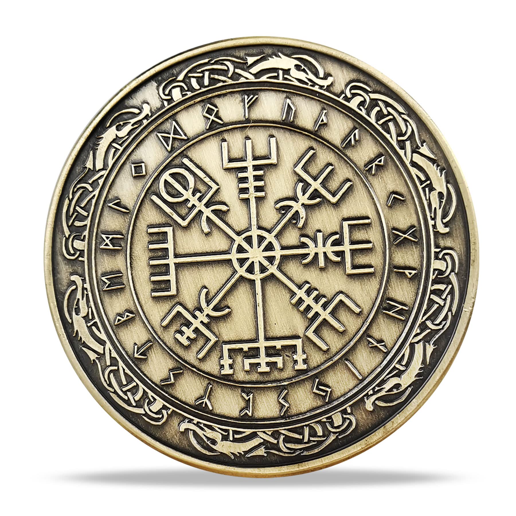 Mua Viking Vegvisir Coin Viking Compass Coin Wayfinder Symbol Nordic ...