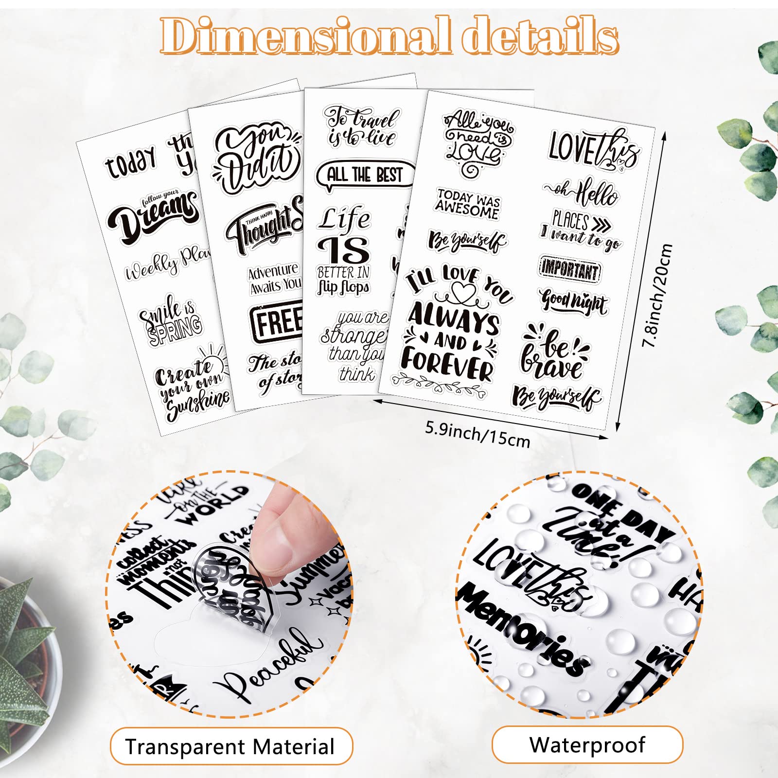 Journaling Sticker Pack 546 Pcs Vintage Word Stickers For Journaling ...