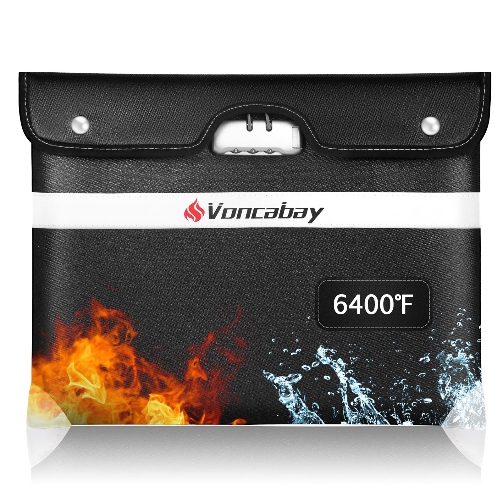 Voncabay Upgraded 6400°F Fireproof Waterproof Document Bag, Fireproof ...