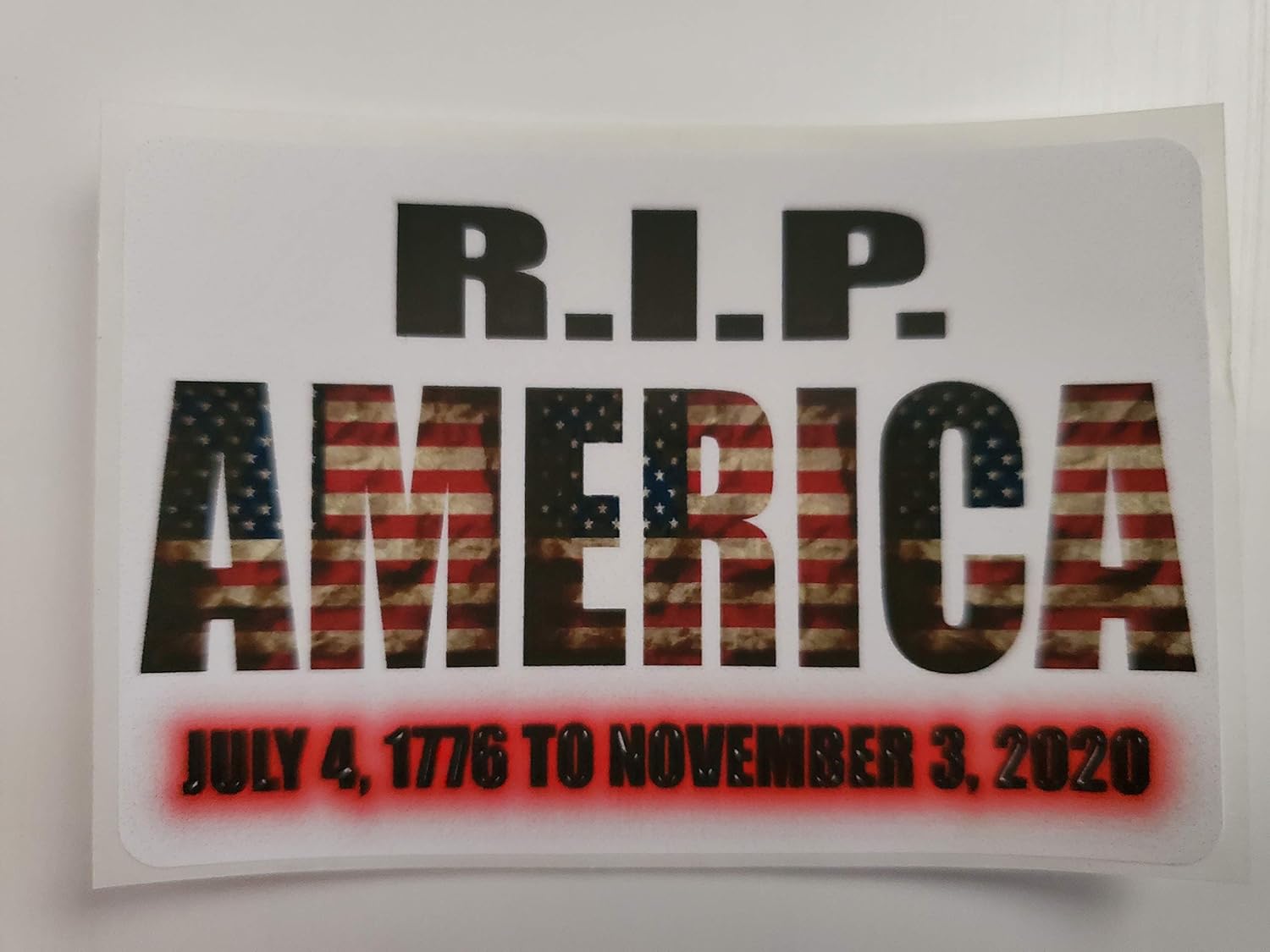 Amazon.com: RIP America 1776 Keep America Great | Decal Vinyl Sticker | Cars Trucks Vans Walls ...