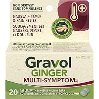 Gravol Ginger Liquid Gel Capsules, Nausea & Upset Stomach Relief, Non ...