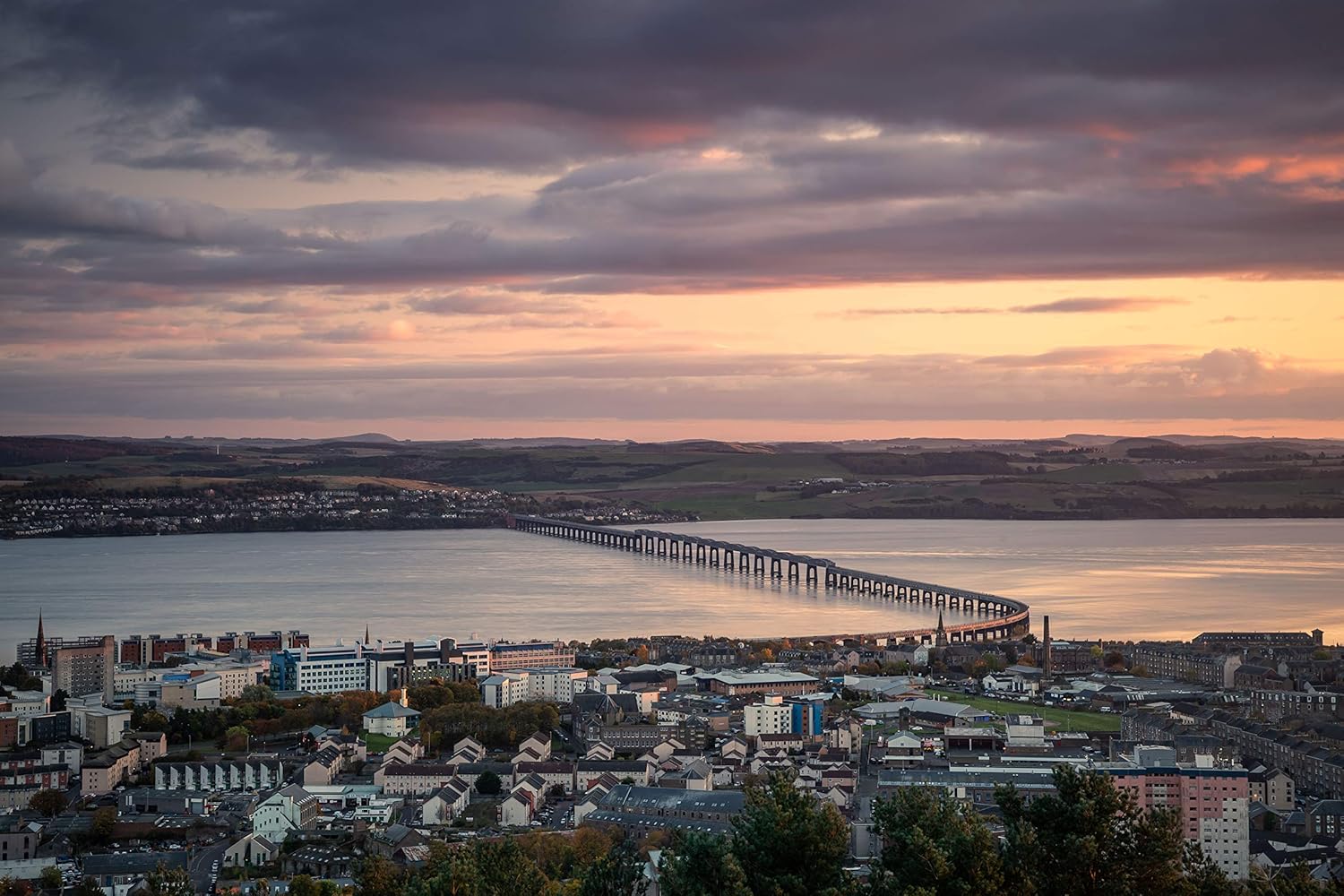 The Tay Bridge from Dundee Law, Scotland - A2 Scottish Fine Art Photo ...