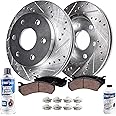 Amazon.com: Detroit Axle - 4WD Front Drilled and Slotted Disc Rotors Brake Pads Replacement for ...