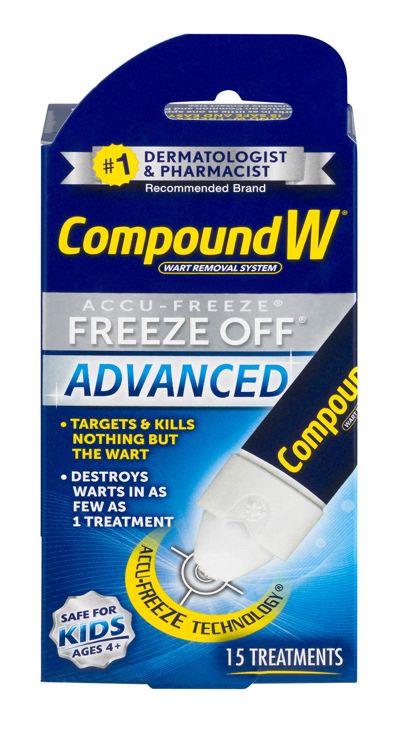 Compound W Freeze Off Advanced Wart Remover with Accu-Freeze, 15 ...