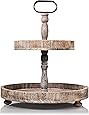 Amazon.com: Aloha Concept Two-Tiered Wooden Tray - Rustic 2 Tier ...