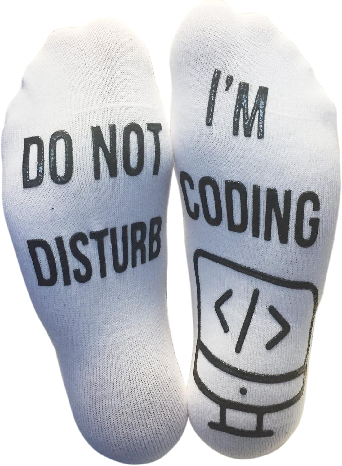 ”Do Not Disturb, I’m Coding” Ankle Socks – Funny Gift – BigaMart