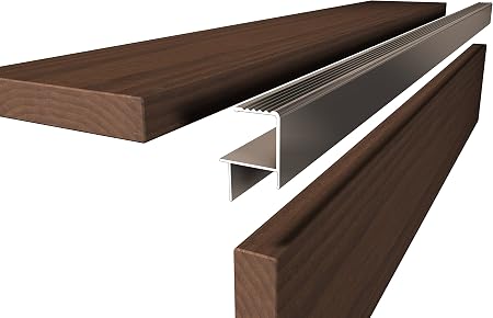 6 Stk. K&R Abschlussprofil für Dielenstärke bis 26 mm Länge: 190 cm Alu ...