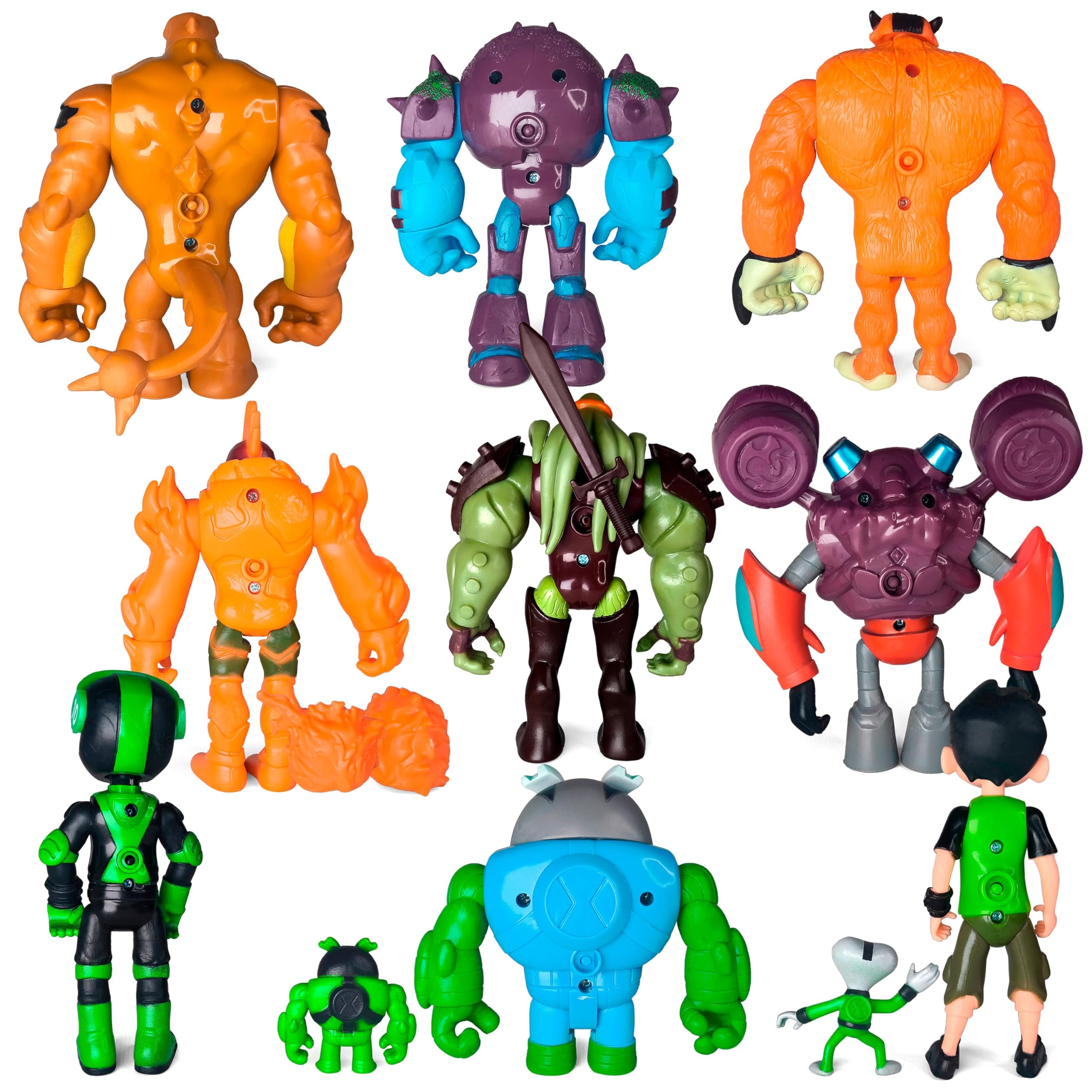 Mua Figures Based on Ben 10 Action Figures - Set of 11 Toys [Grey Matter, Rath, Slapback, Hot ...