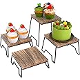 Amazon.com: Buffet Risers And Stands, 6 Inch Wood and Metal Food Risers ...