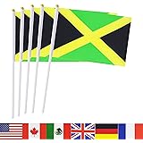 Amazon.com : Kind Girl 25 Pack Hand Held Small Mini Flag Jamaica Flag ...