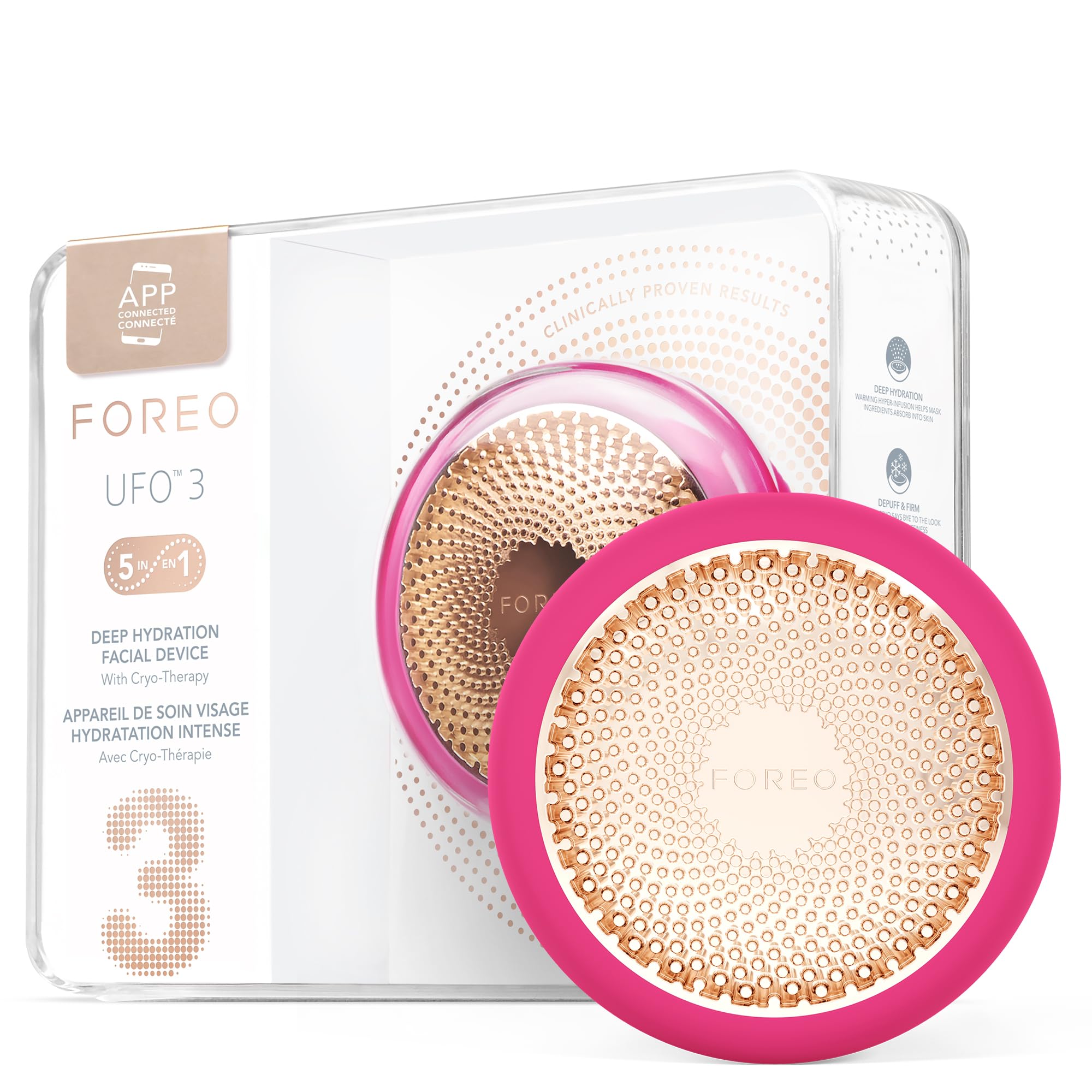 FOREO UFO 3 Deep Face Moisturiser - 5-in-1 Facial Spa - Red Light ...