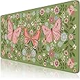 Amazon.com: HAOCOO Floral Desk Mat, Desk Matt for Desktop, Cute Desk ...