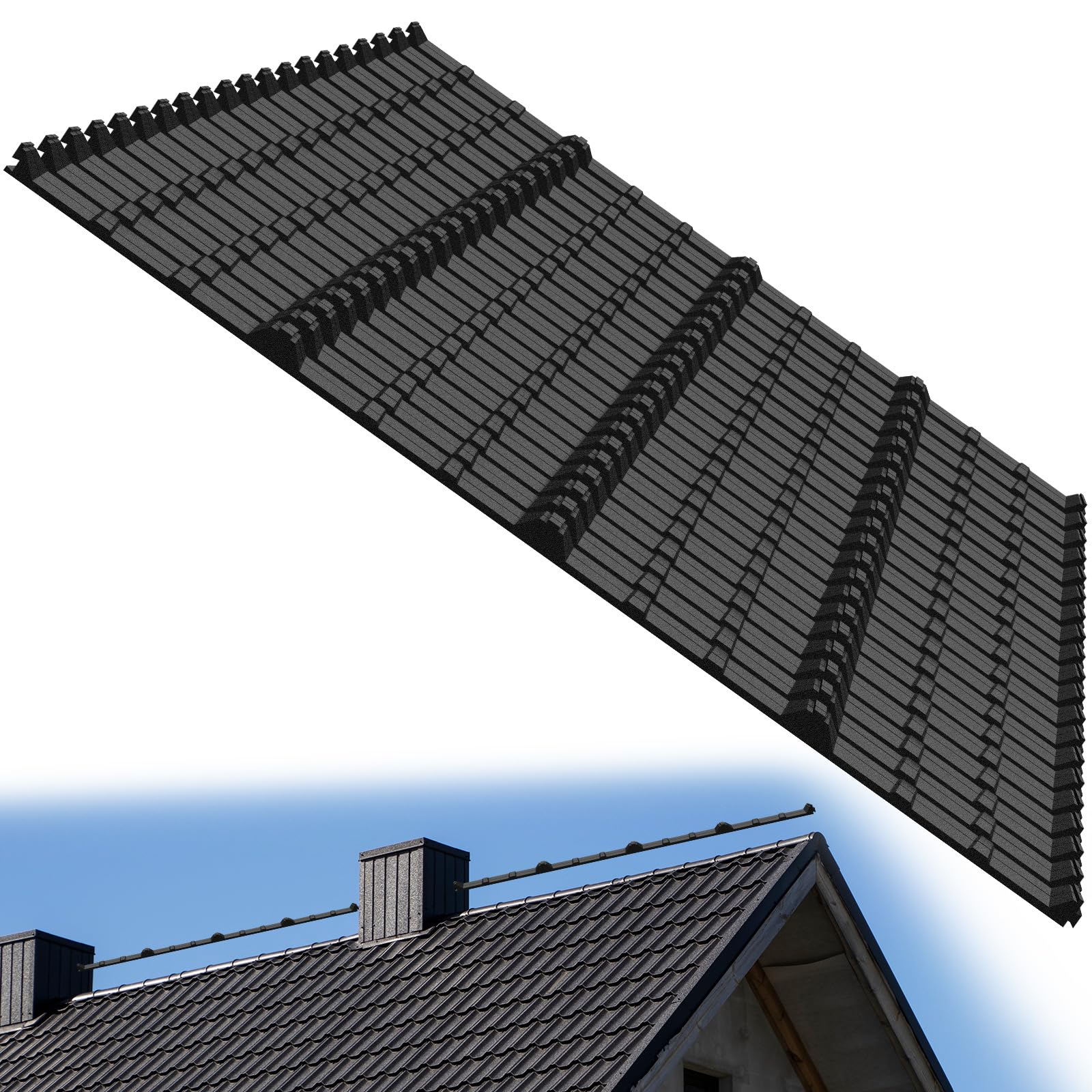 Pangda 20 Pcs 9 Inch Inner Classic Ribbed Profile Foam Closure Strips ...