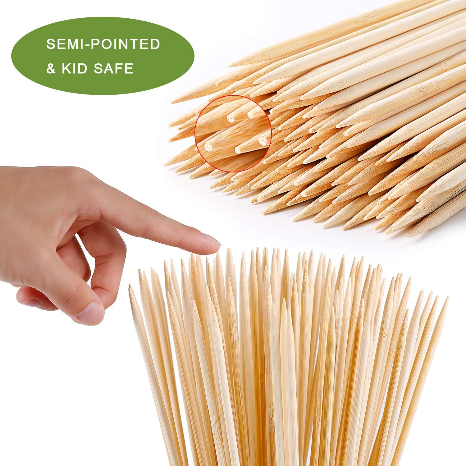 NadaKin 60 PCS Bamboo Marshmallow Roasting Sticks with 30 Inch 5mm ...