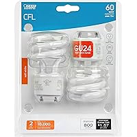 Feit Electric BPESL13T/GU24/2 900 Lumen Soft White Mini Twist GU24 CFL ...