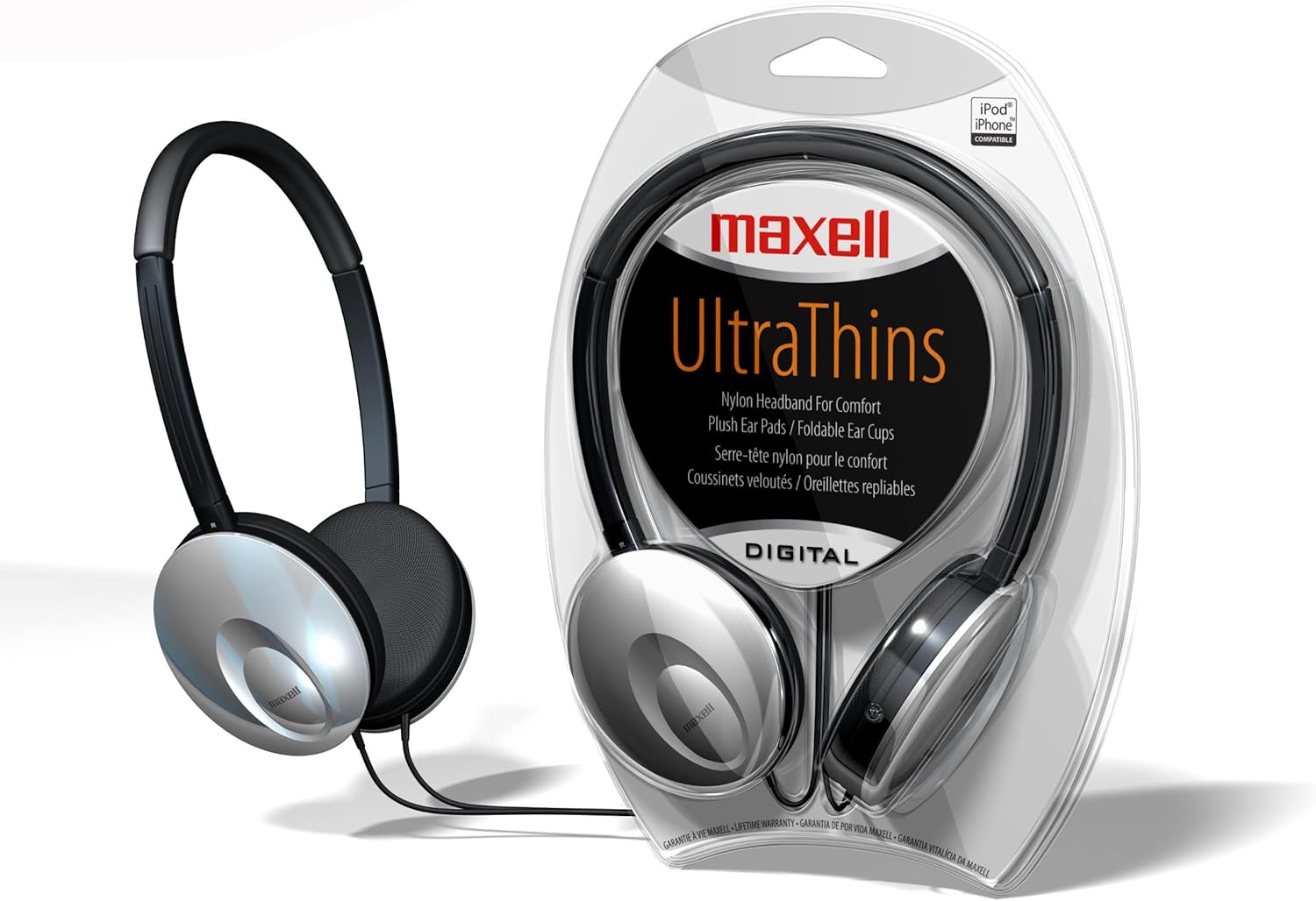 Maxell Ultrathin Headphones 190248 (Silver): Amazon.ca: Electronics