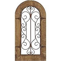 Amazon.com: Deco 79 Wood Scroll Arched Window Inspired Wall Decor with ...