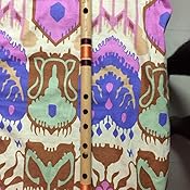 Punam Flutes C Natural Medium Bamboo Flute/Bansuri with Carry Case, 19 ...