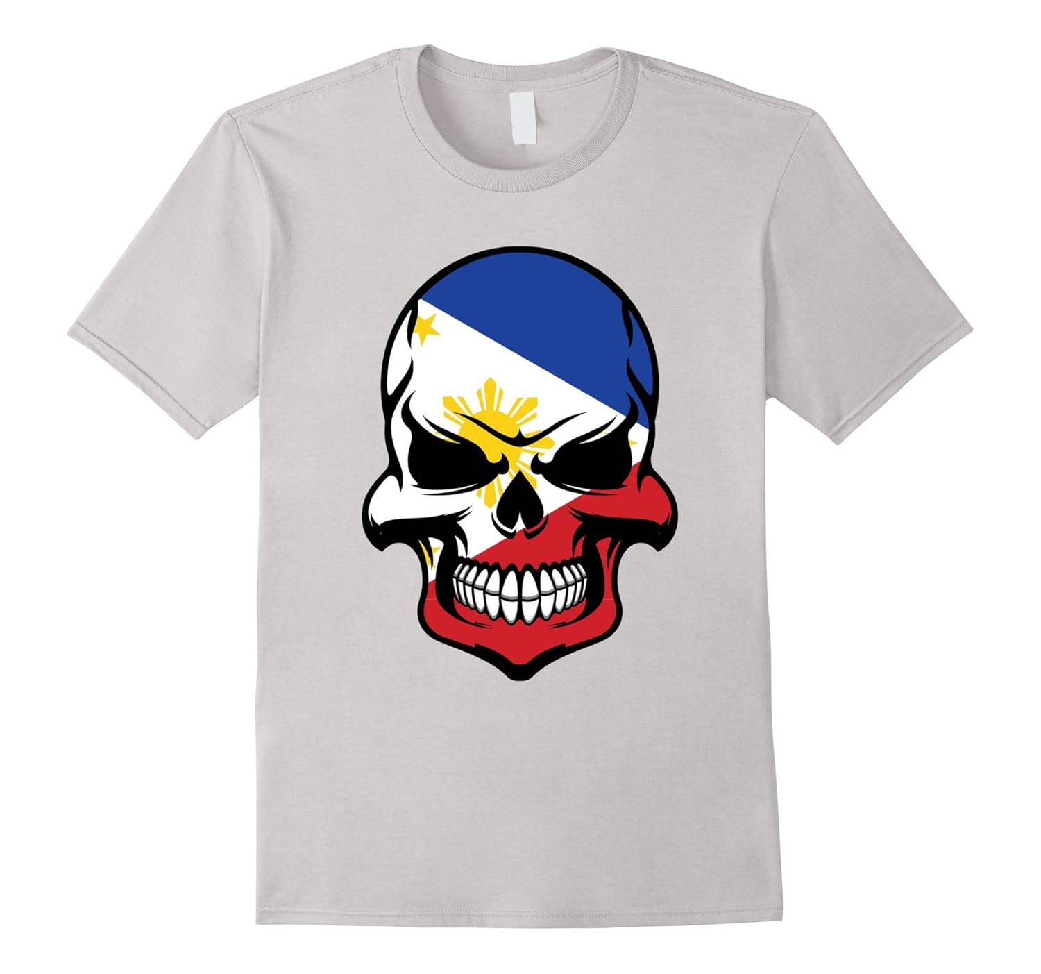 Filipino Flag Skull Cool Philippines Skull T-Shirt-CL – Colamaga