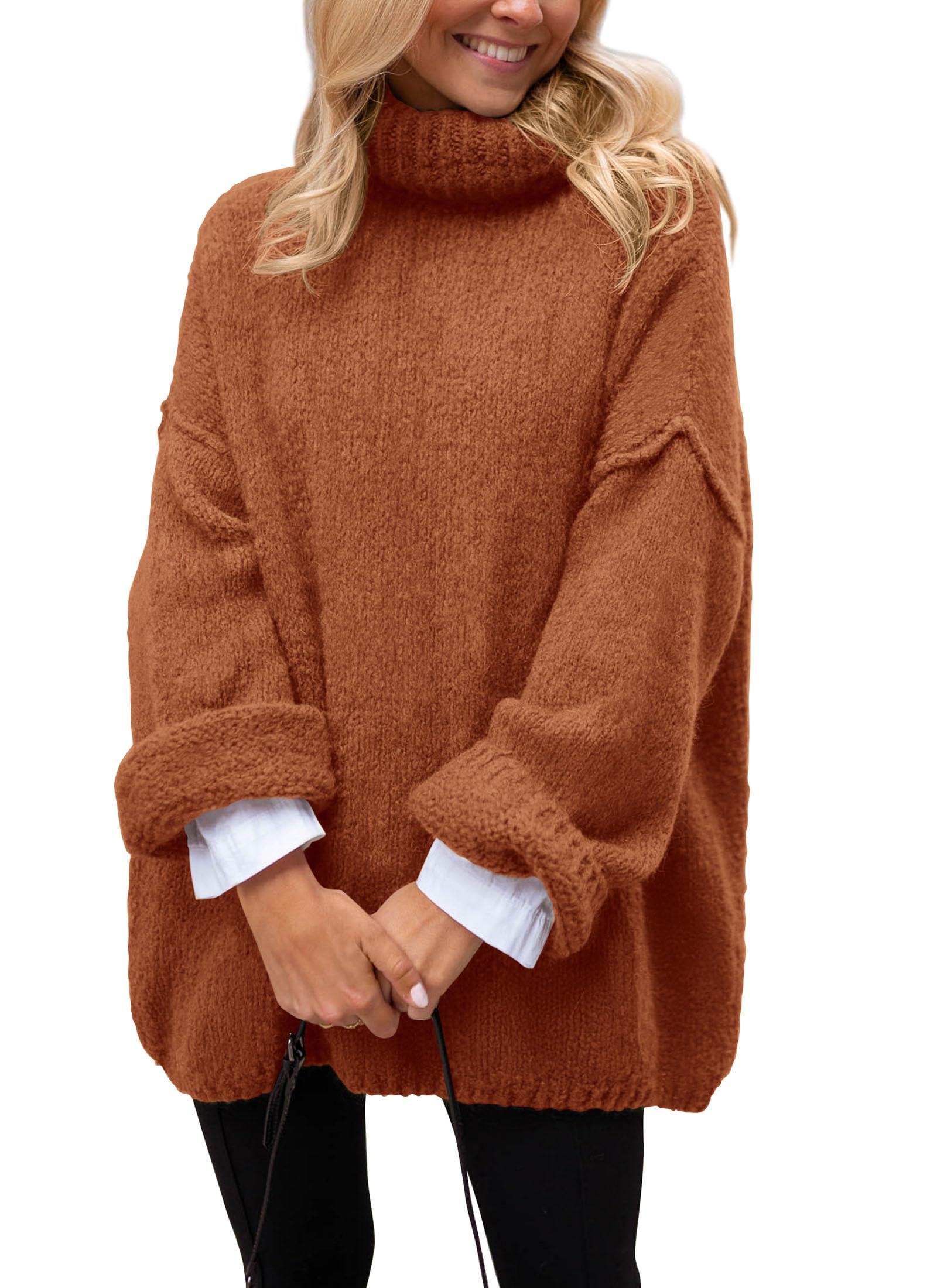 PRETTYGARDEN Women's Knit Oversized Sweater Fall Fashion Casual Long ...