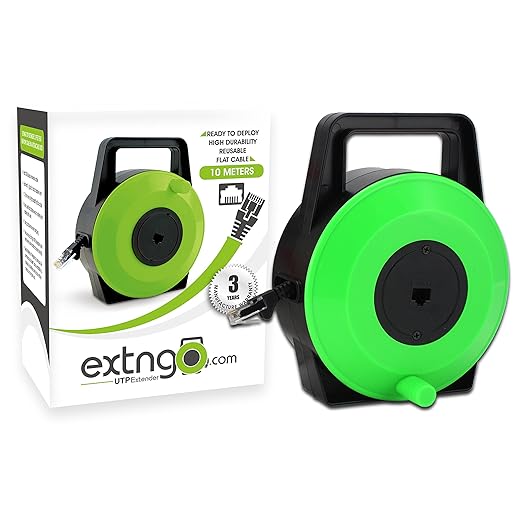 Retractable Network Cable Extender, 33 Feet (10 Meter) CAT 6 Ethernet ...