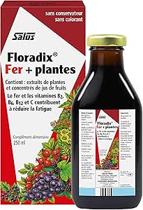 Amazon.com: Floradix Liquid Iron and Vitamin Formula 250ml : Health ...