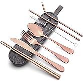 Amazon.com: Portable Stainless Steel Flatware Set, Travel Camping ...
