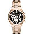 Amazon.com: Michael Kors Lennox Chronograph Beige Gold-Tone Stainless ...